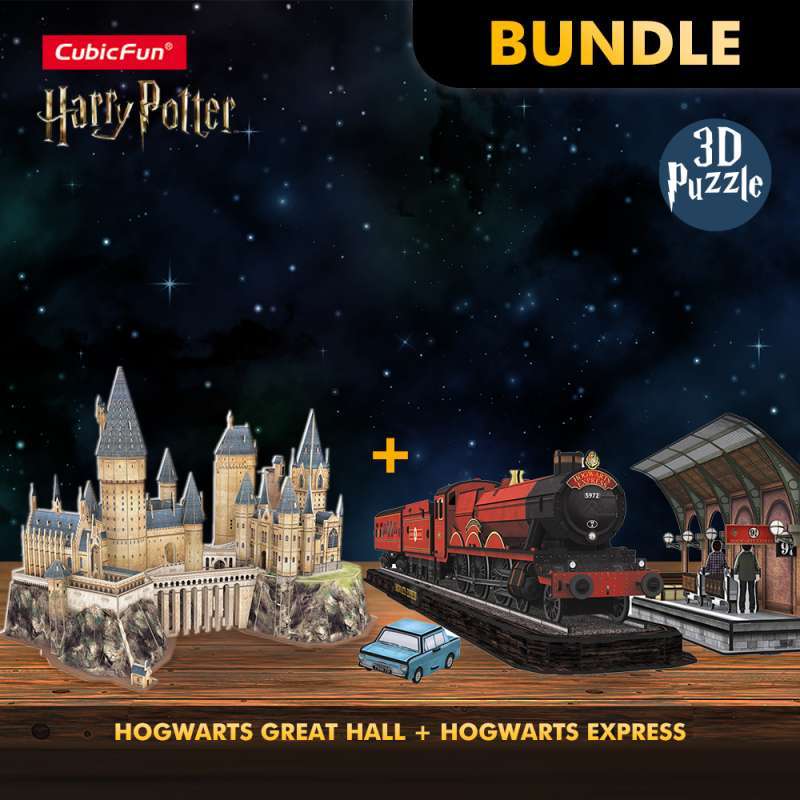 Promo Cubicfun Harry Potter Hogwarts Great Hall & Express Bundle - 3D ...