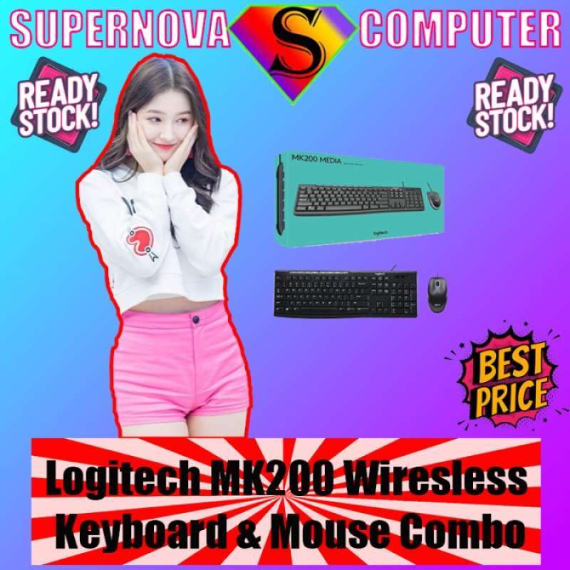 Promo Logitech Mk200 Wiresless Keyboard And Mouse Combo Diskon 33 Di