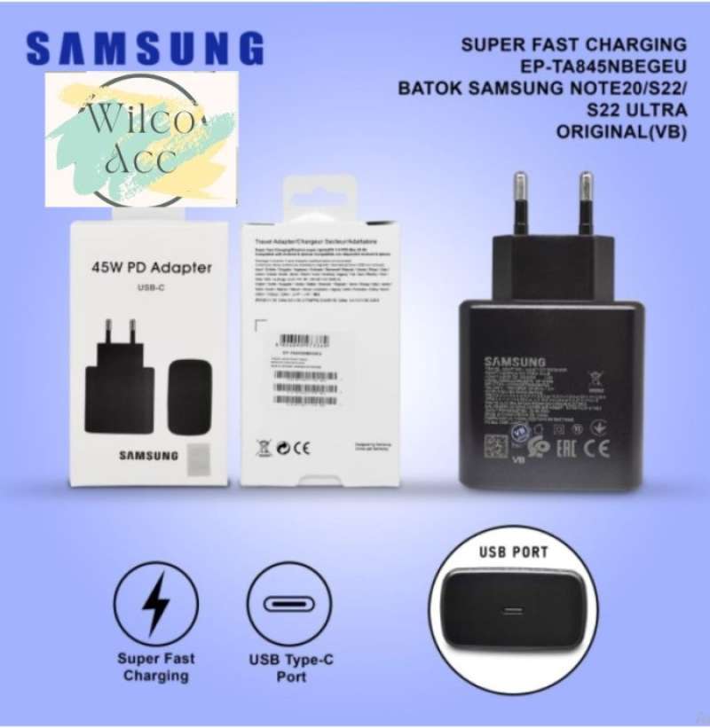 Jual TRAVEL ADAPTER BATOK SAMSUNG 45W TYPE C SUPER FAST CHARGING ...