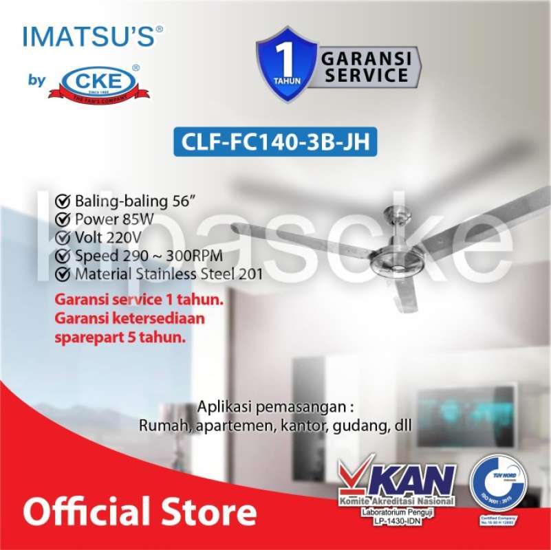 Promo Ceiling Fan Imatsu 56 Inch Kipas Angin Gantung Plafon Rumah ...