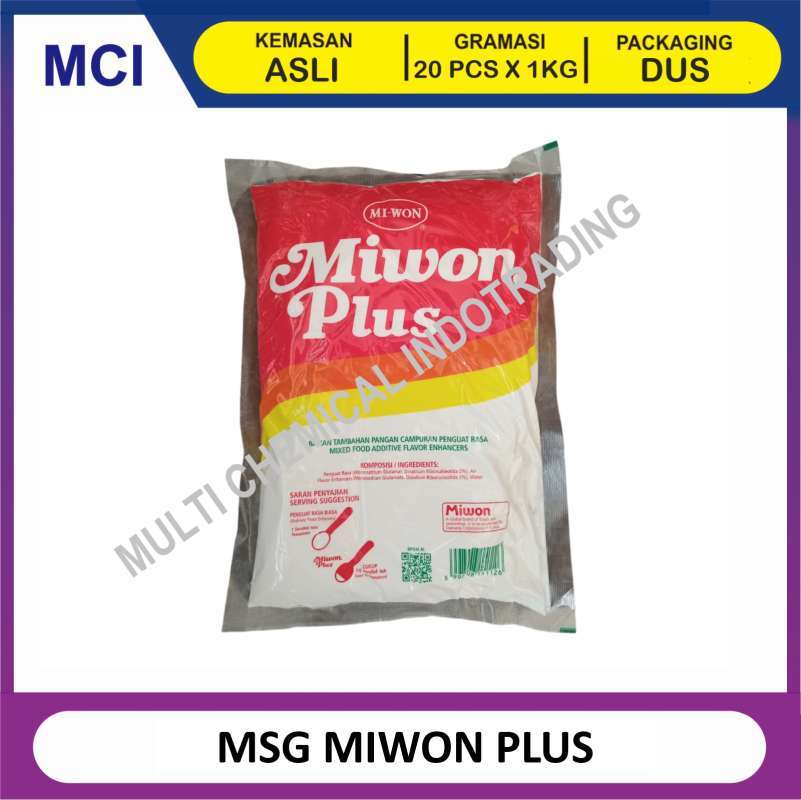 Jual MONOSODIUM GLUTAMATE MSG PECIN VETSIN MURNI MIWON MI-WON PLUS 1 KG ...