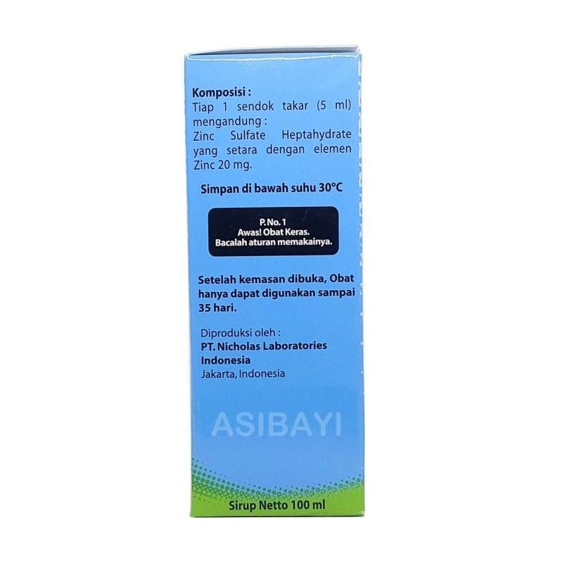 Jual Zanic 100ml Suplemen Zinc Sulfate Untuk Anak Bayi Di Seller ...