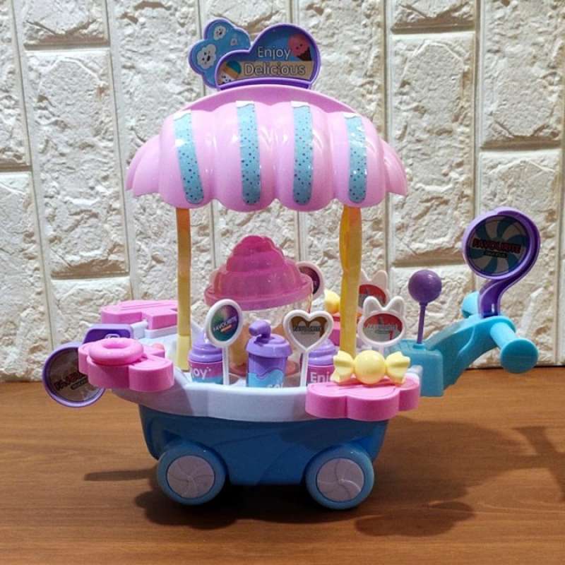 Promo Mainan Gerobak Popcorn Ice Cream Candy Chart - Troli Es Krim ...