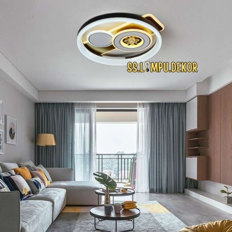 Promo LAMPU PLAFON MINIMALIS LED BULAT MODERN 3 WARNA HIAS RUANG TAMU ...