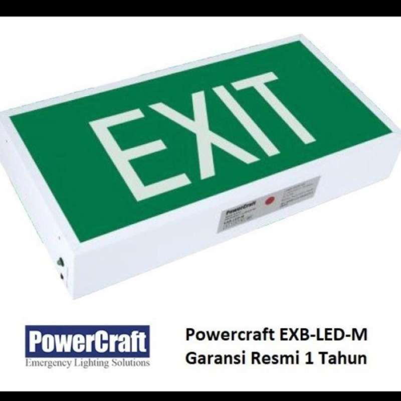 Promo lampu emergency exit sign powercraft EXB-LED-M-S box exit led 1w ... Promo lampu emergency exit sign powercraft EXB-LED-M-S box exit led 1w ...