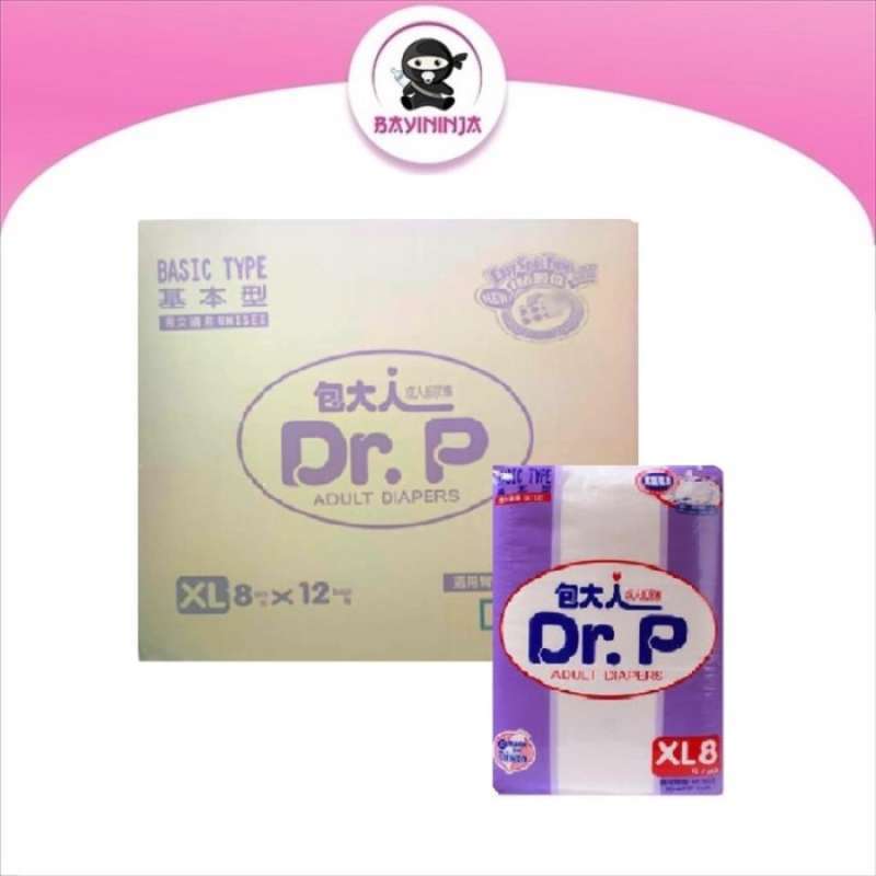 Promo DR P DRP Adult Diapers Basic Type XL8 - 1 Ctn 12 Pcs Diskon 23% di Seller Indah Medica ...