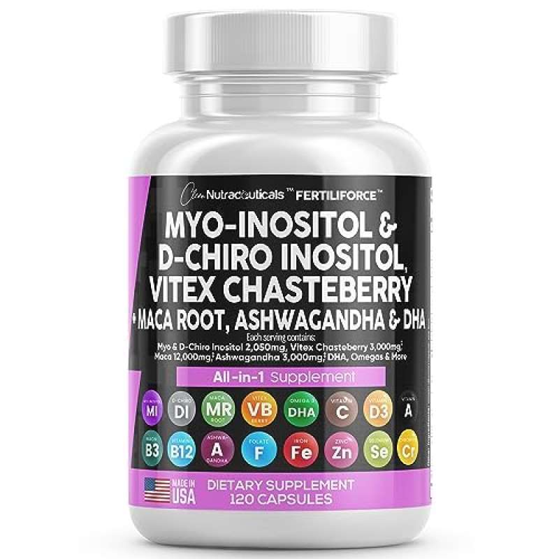 Promo Myo-Inositol & D-Chiro Inositol 2050mg Fertility Supplement 40:1 ...