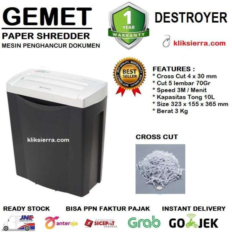 Promo Terlaris Gemet Destroyer Mesin Penghancur Kertas | Paper Shredder ...