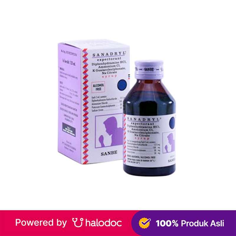 Jual Sanadryl Expectorant Sirup 120 Ml Di Seller Apotek Halomedika Kp ...