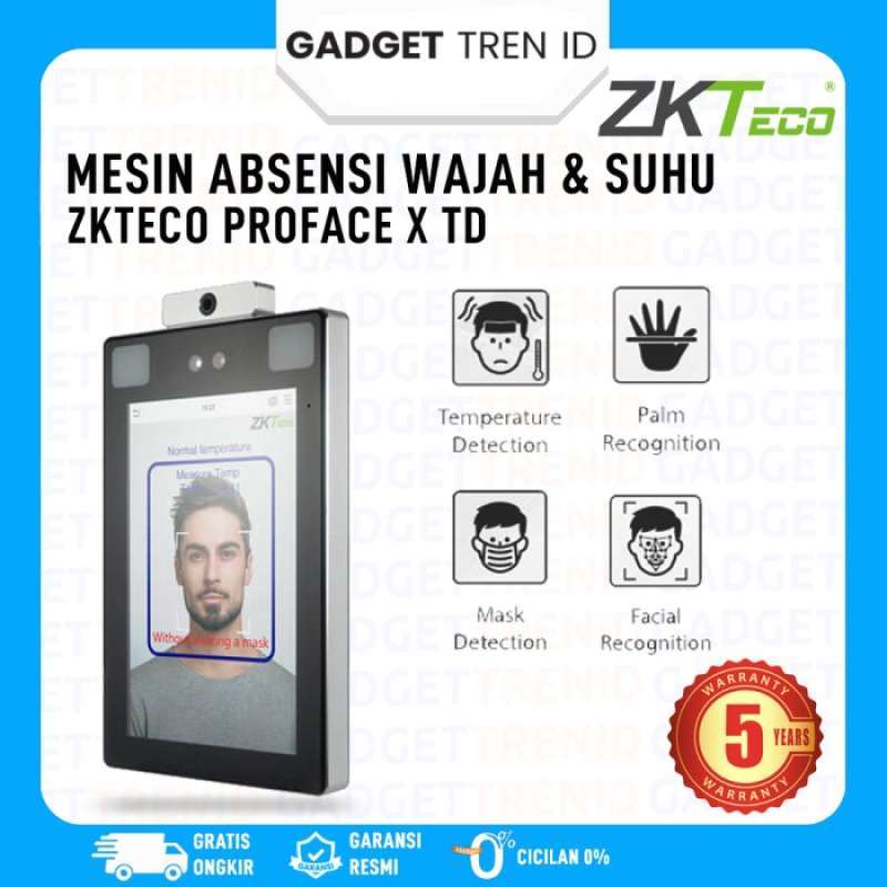 Jual Mesin Absensi Wajah Dan Suhu Zkteco Proface X Ti Bisa Akses Kontrol Bergaransi Di Seller ...