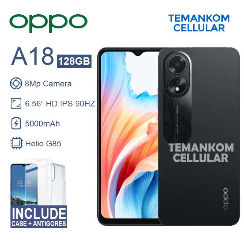 Jual Oppo A18 8gb Ram 4+4 Extend Ram 4/128 New 128gb Rom Garansi Resmi ...