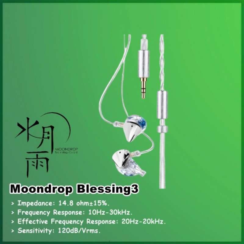 Promo MOONDROP BLESSING3 BLESSING 3 2DD + 4BA HYBRID IEM IN-EAR ...