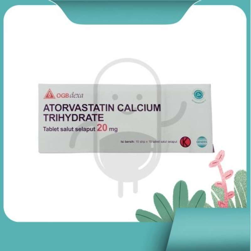 Jual Atorvastatin Calcium Trihydrate Ogb Dexa Medica 20 Mg Box 100 ...
