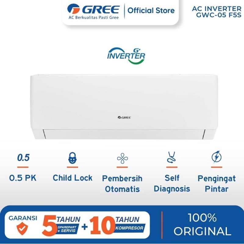 Jual Ac Split Wall 1/2 Pk Gree Inverter Gwc-05f5s Di Seller Ajl ...