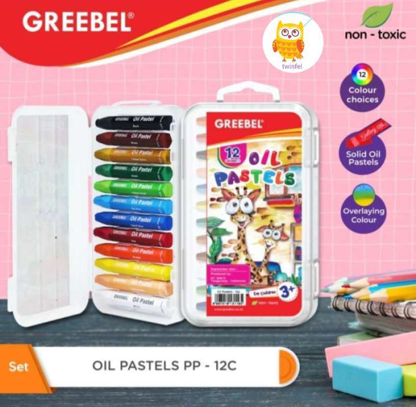 Promo Greebel Oil Pastel Pp-12c/ Crayon / Krayon Greebel 12 Warna Pp ...
