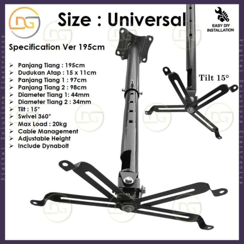 Promo Bracket Proyektor Gantung Plafon Adjustable Ceiling Projector ...