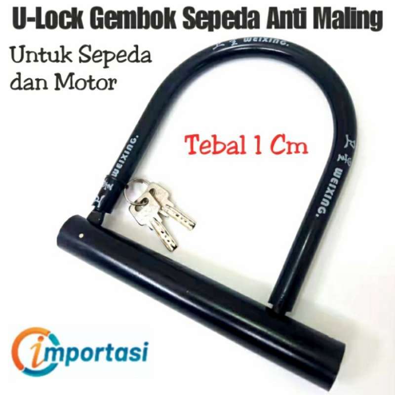 Promo U-LOCK SUPER GEMBOK SEPEDA ANTI MALING BIKE LOCK UNTUK SEPEDA ...