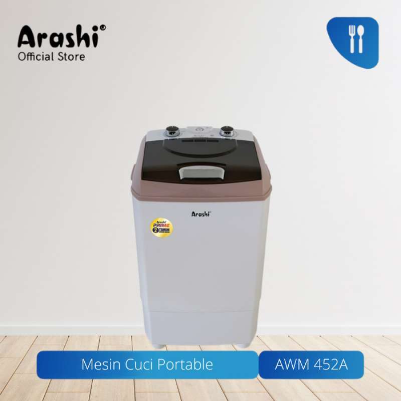Promo Mesin Cuci Arashi 1 Tabung 4.5 Kg Mini Portable / Mesin Laundry ...