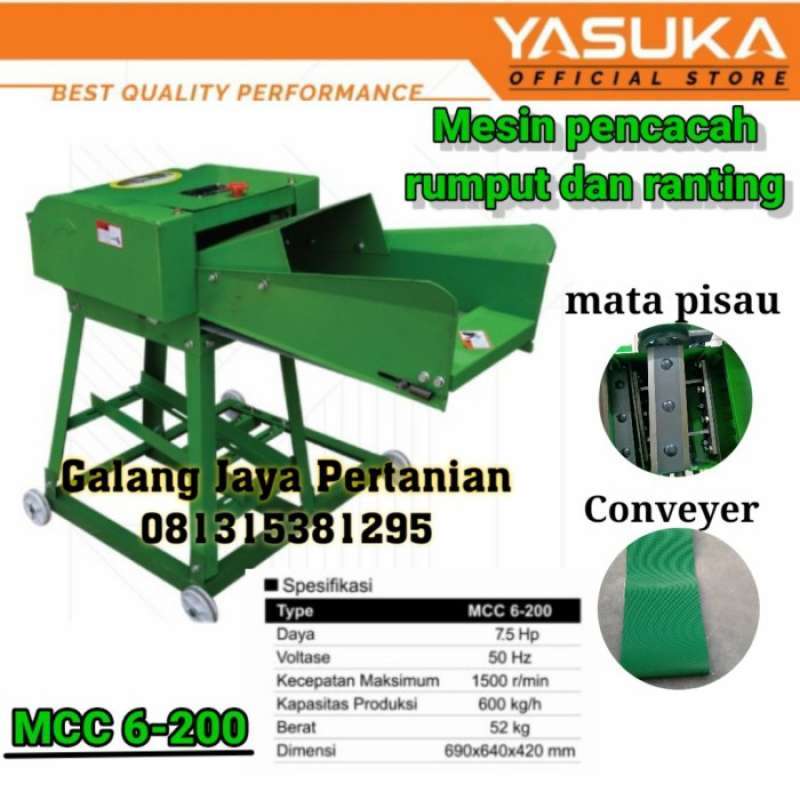 Promo Mesin pencacah rumput dan ranting Yasuka MCC 6-200 Diskon 23% di Seller Zainka Store ...