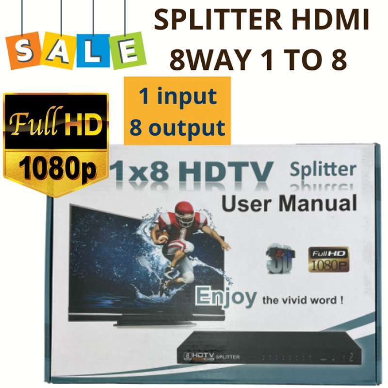 Promo HDMI SPLITTER 8 PORT 1 INPUT 8 OUTPUT SPLITER HDMI 8 PORT Diskon ...