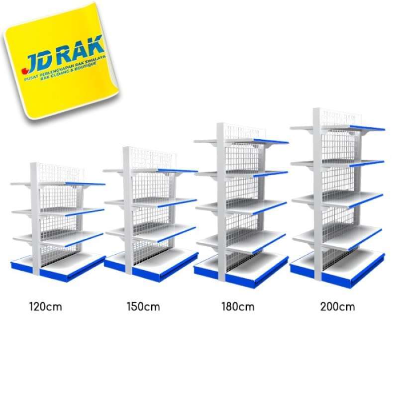 Promo RAK MINIMARKET / GONDOLA / SWALAYAN DOUBLE UKURAN 120/150/180/200 ...