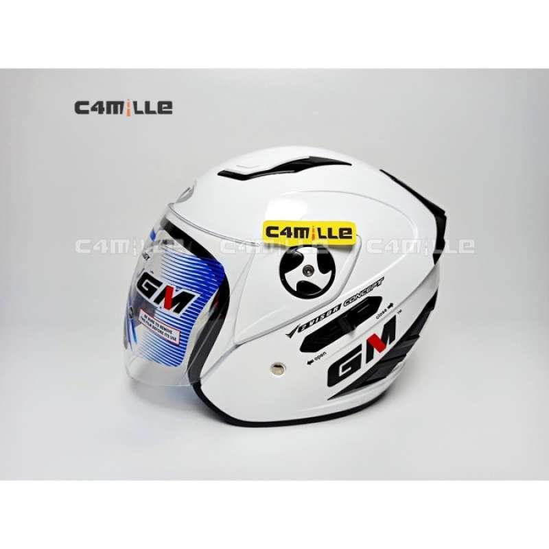 Promo Terbaik Helm Gm Interceptor Double Visor White Diskon 22% Di ...