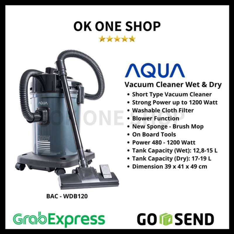 Jual Aqua Vacuum Cleaners ( Wet & Dry) Bac-wdb120 (1200w) Di Seller ...
