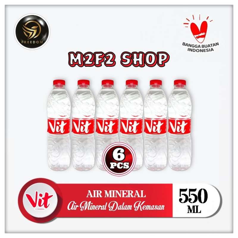 Promo Air Mineral Vit Botol Tanggung Plastik Pet - 550 ml (Kemasan 6 ...
