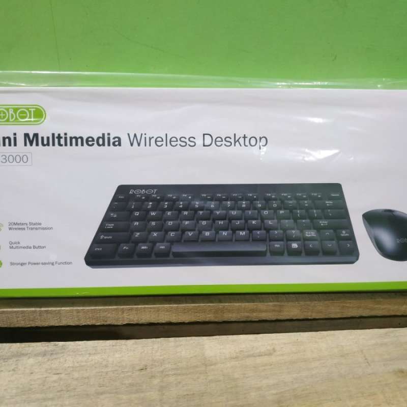 Jual Paket Keyboard & Mouse Robot Km3000 Mini Desain Di Seller Ayass ...