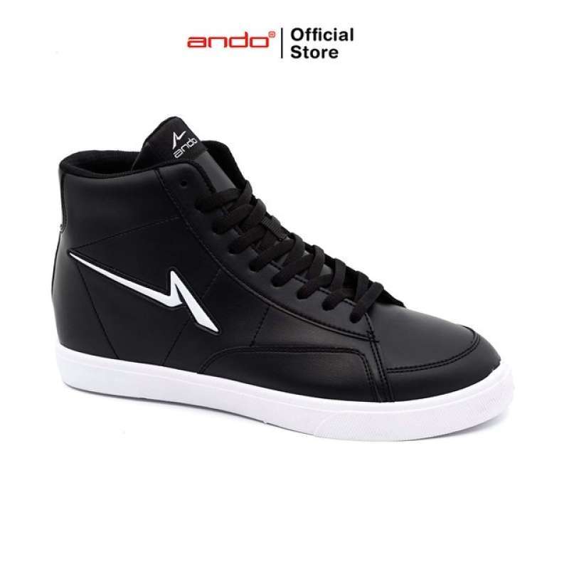 Promo Ando Official Sepatu Sneakers Deki High Pria Dewasa - Hitam/putih ...