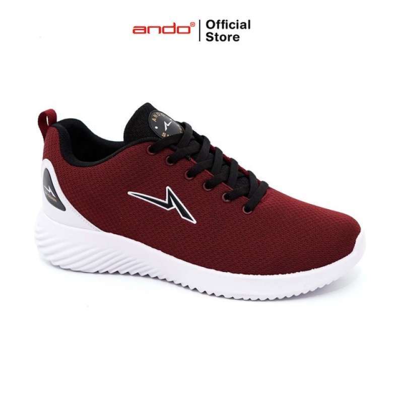 Promo Ando Official Sepatu Sneakers Tenka Pria Dewasa - Merah Tua/Hitam ...