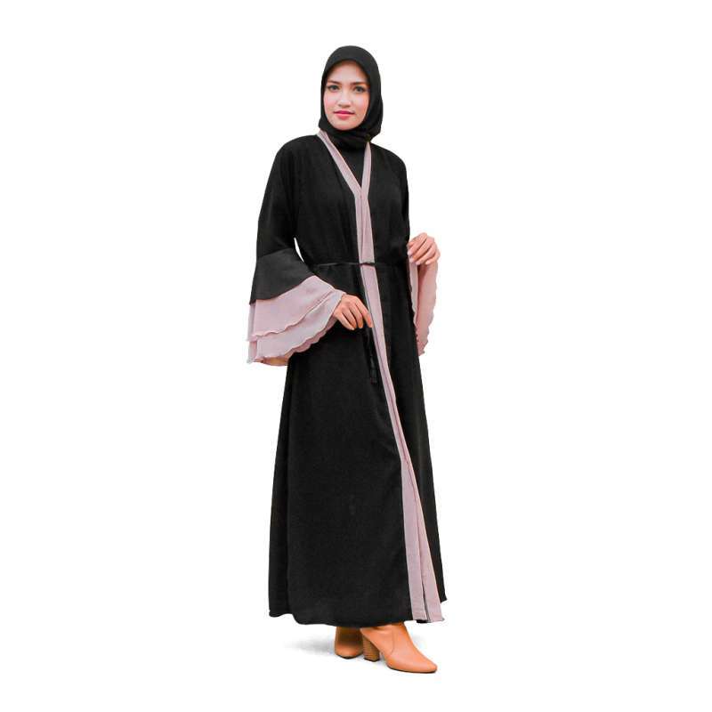 Jual Baju Abaya Hitam Turki Gamis Maxi Dress Bahan Jetblack - Salaf ...