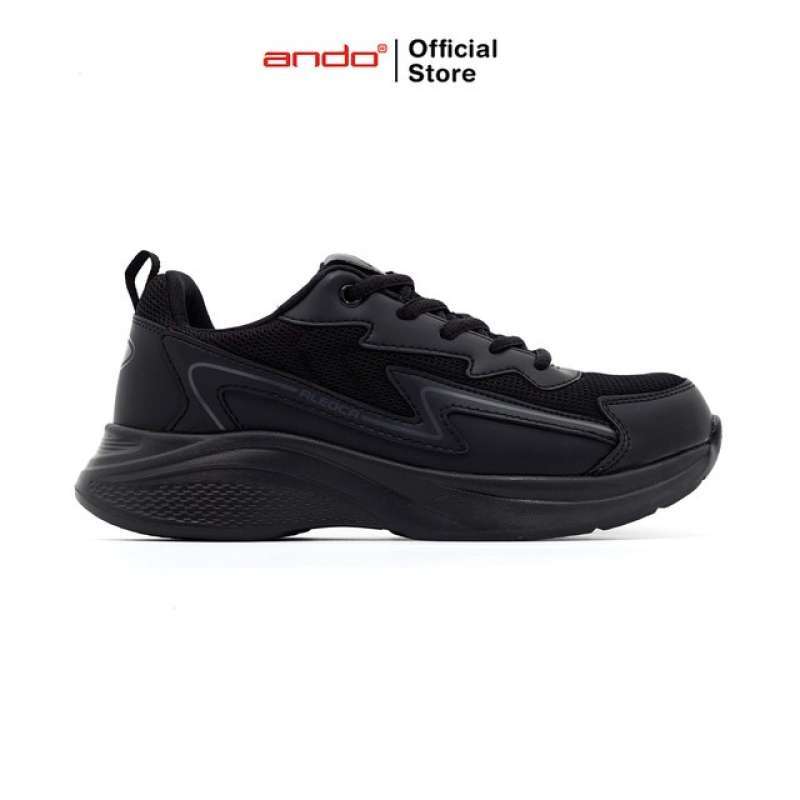 Promo Ando Official Sepatu Sneakers Aleoca Wanita Dewasa - Hitam/Hitam ...