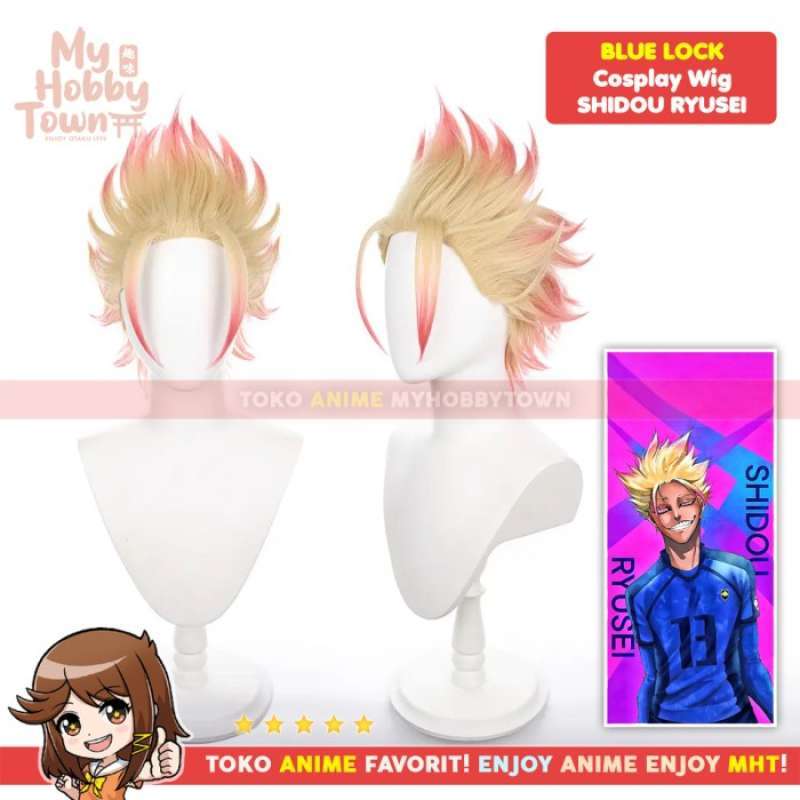 Promo Wig Cosplay Anime Blue Lock : Shidou Ryusei Rambut Palsu Diskon ...