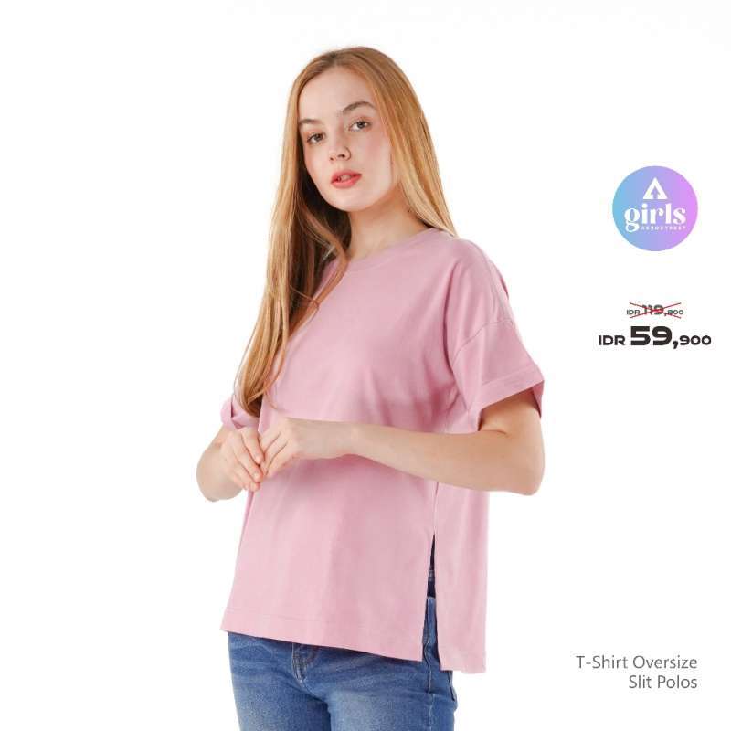 Promo Aerostreet T Shirt Oversize With Slit Atsuko Gelap Woman Ka4aa ...