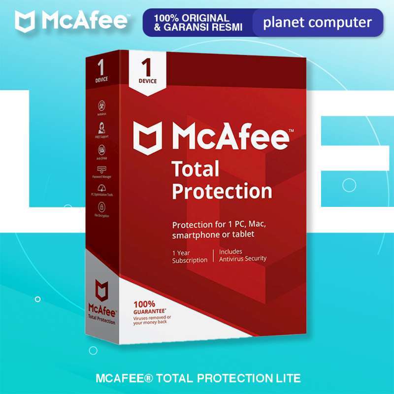 Jual McAfee Total Protection Lite Antivirus ORIGINAL 1 Year di Seller ...