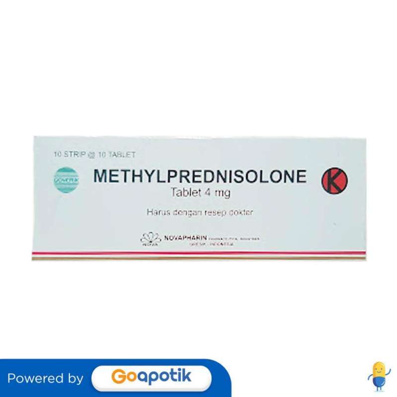 Jual METHYLPREDNISOLONE NOVAPHARIN 4 MG BOX 100 TABLET di Seller Apotek ...
