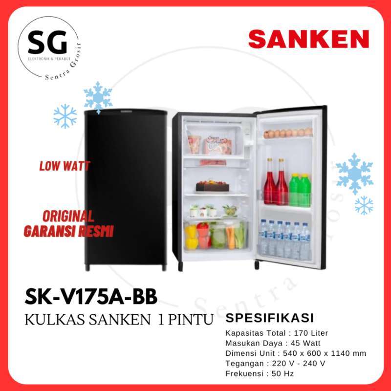 Jual Kulkas Bekas Sanken Pintu 1 Original, Murah & Diskon Juni 2024 | Blibli