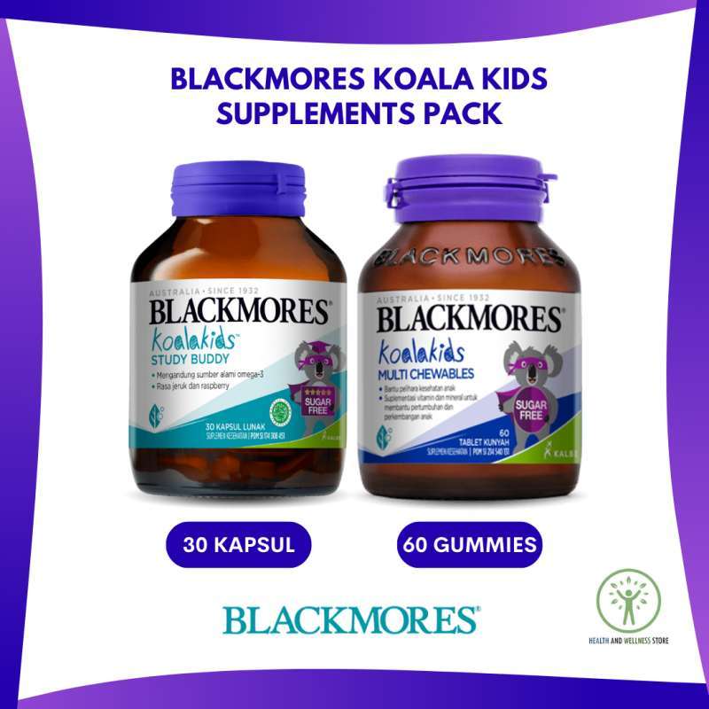 Jual Paket Blackmores Kids Study Buddy 30 Kapsul Dan Blackmores Multi ...