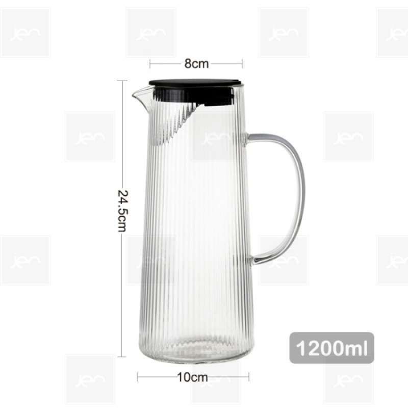 Promo Gelas Pitcher / Glass Beverage Carafe / Pitcher Air 1.2L Garis ...