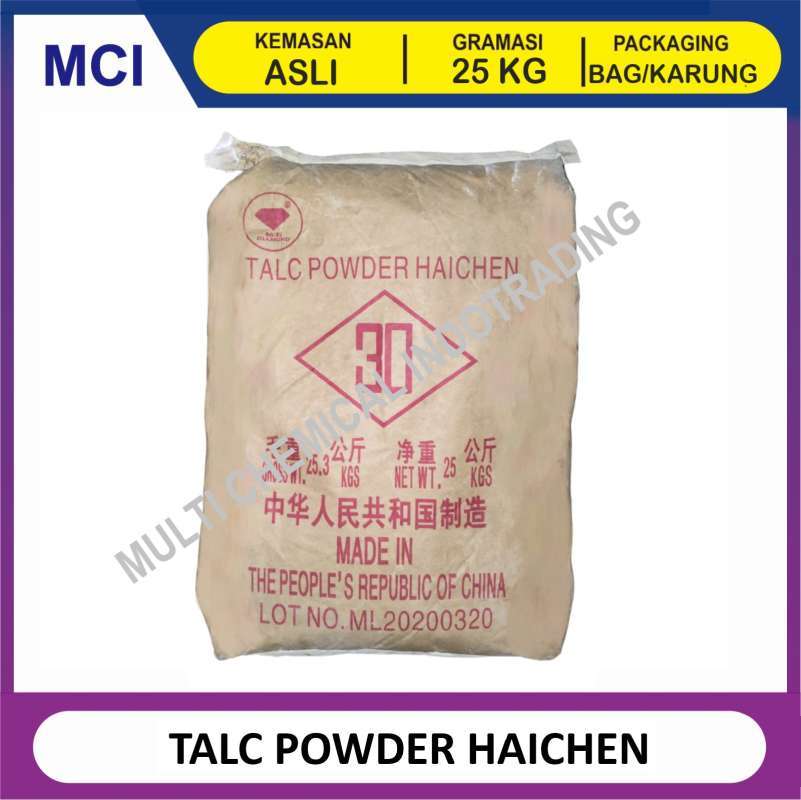 Jual TALC POWDER HAICHEN 30 MESH 800 / TALEK - 1 BAG 25 KG di Seller ...