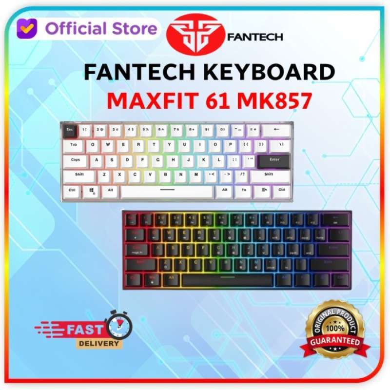 Jual Baru Fantech Gaming Keyboard Maxfit 61 Frost Wireless Mk857 New Di ...