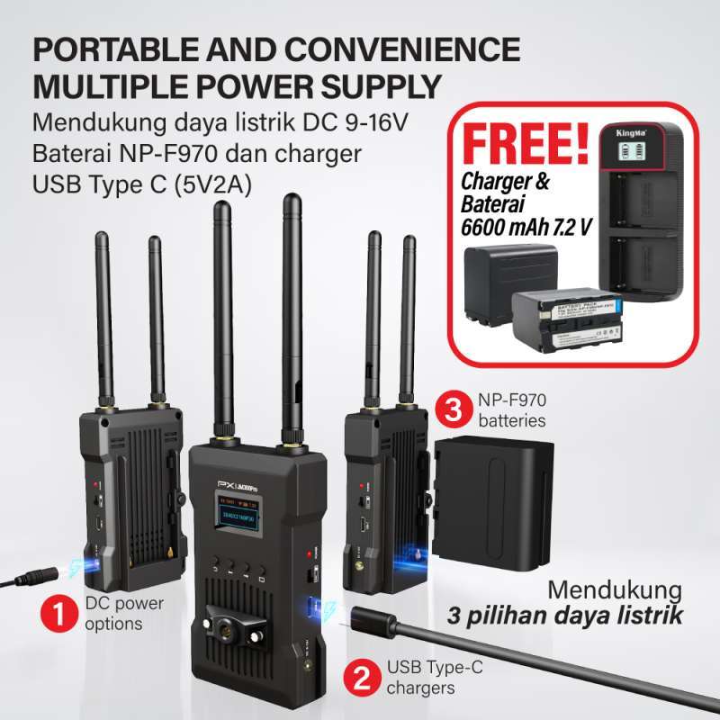 Promo Wireless Video Transmitter System Camera Receiver 200m 4k Px ...