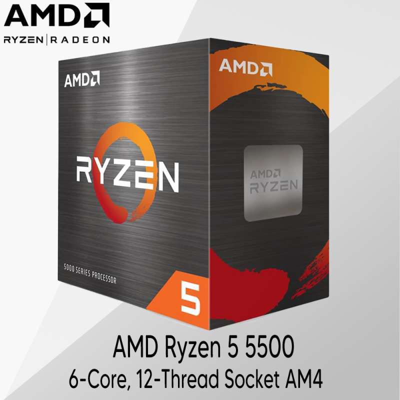 Promo AMD Ryzen 5 5500 6-Core, 12-Thread Socket AM4 65W Diskon 23% di ...