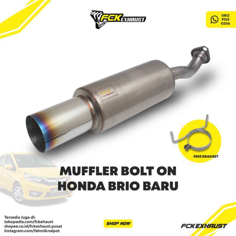 Promo Muffler F1 Pro Burntip Bolt On Brio Baru FCK Exhaust | Knalpot ...
