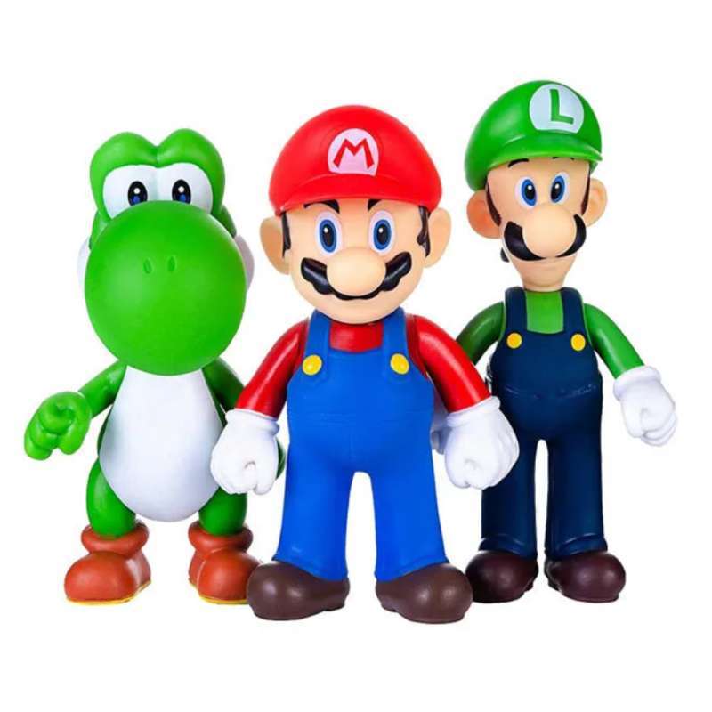 Promo Super Mario Series Action Figure Mario Bros Luigi Donkey Kong ...
