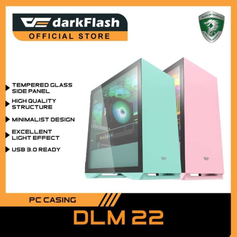 Promo New Darkflash Dlm22 M-atx Pc Casing [no Fan] Terbaik - Hijau ...