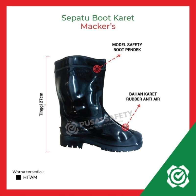 Promo Sepatu Boot Mackers Pendek - Hitam, M Diskon 2% Di Seller ...