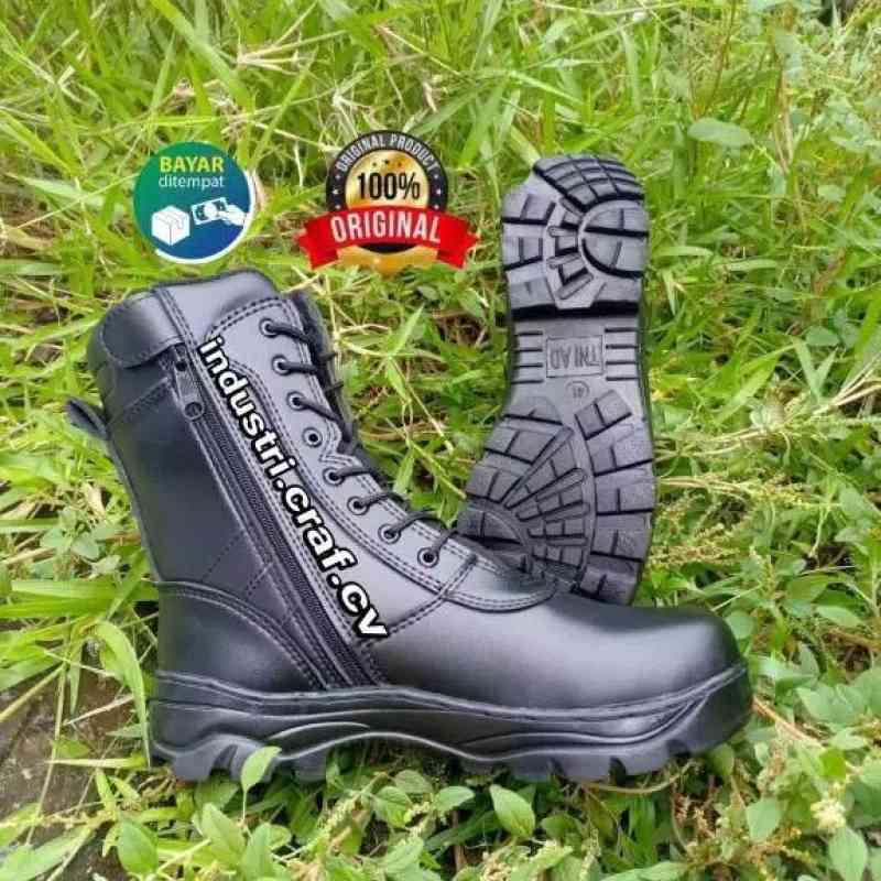 Promo Sepatu PDL TNI Premium Sol Army Terbaru - Hitam, 44 Diskon 2% di ...