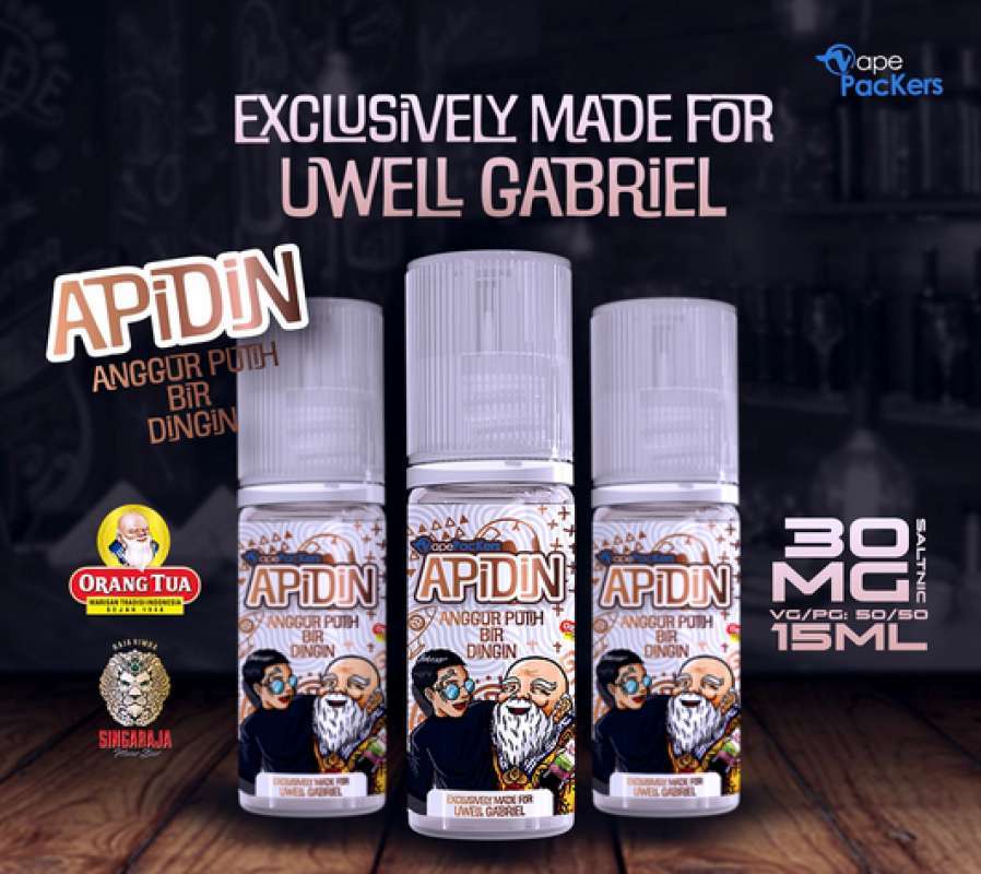 Jual APIDIN Salt 15ml 30mg Anggur Putih Bir Dingin Pods Pod di Seller ...
